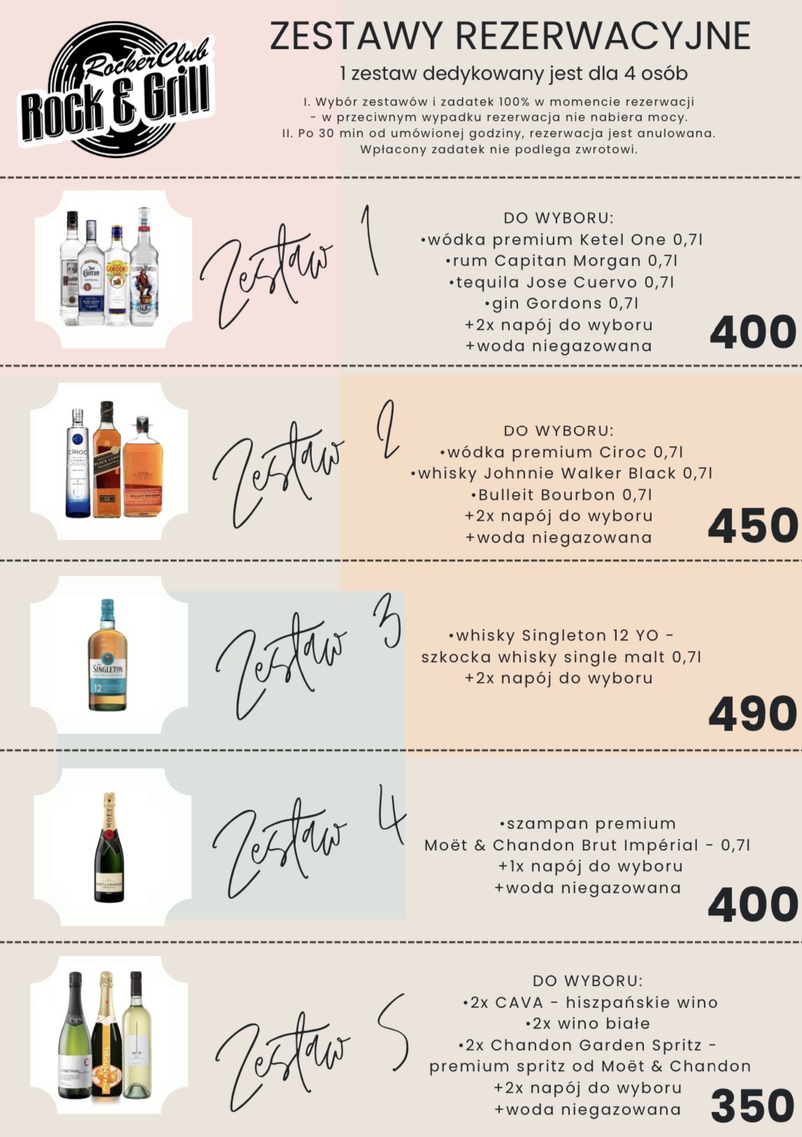 Rezerwacje - Rocker Club Rock&Grill